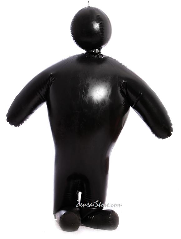 Halloween Costumes Skin Suits Black Unisex Air Inflation Latex Catsuits ...